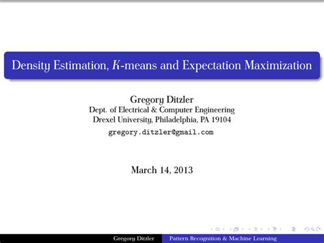 Unsupervised Learning Lecture Notes Speaker Deck