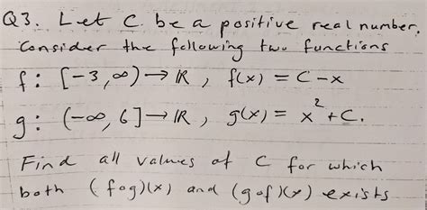 solved q3 let c be a positive real number consider the