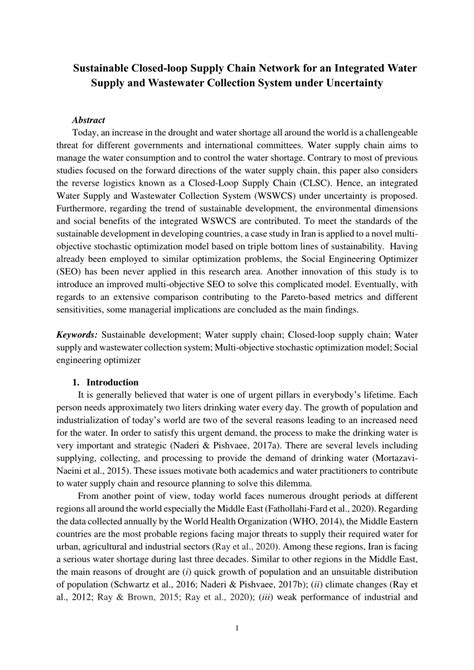 Pdf Sustainable Closed Loop Supply Chain Network For An Integrated