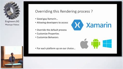 Introduction To Xamarinforms Custom Renderers Net Developers Singapore Youtube