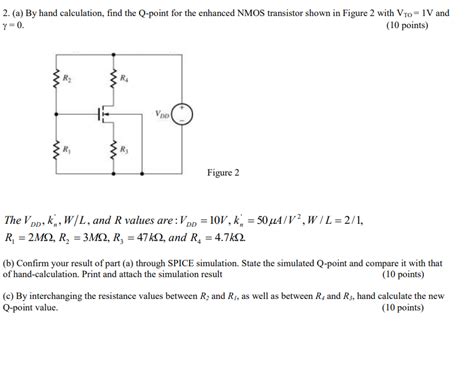 Solved 2 A By Hand Calculation Find The Q Point For The Chegg Com