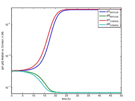 Result Comparison Between Ode Model In Matlab And Pde Model In Download Scientific Diagram