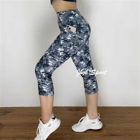 Jual Legging Senam Pendek Celana Legging Kantong Legging Olahraga Wanita Legging Sport Gym Yoga