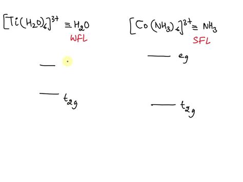 solved for each of the complexes [ti h2o ]3 and [co nh3 6]3 draw an