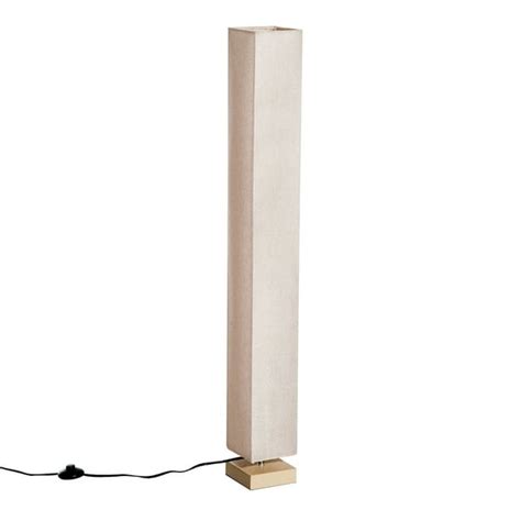 Homcom 48 Modern Free Standing Rectangle Floor Lamp With Linen Shade