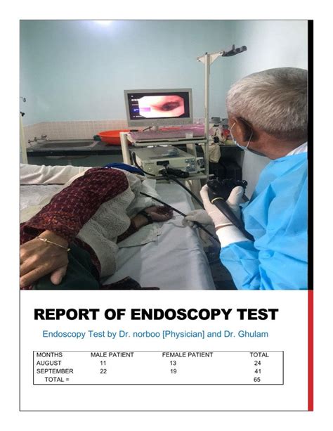 Endoscopy Test Report