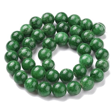 Candy Jade Whole Strand Round Dark Green 8mm Appx 48pcs