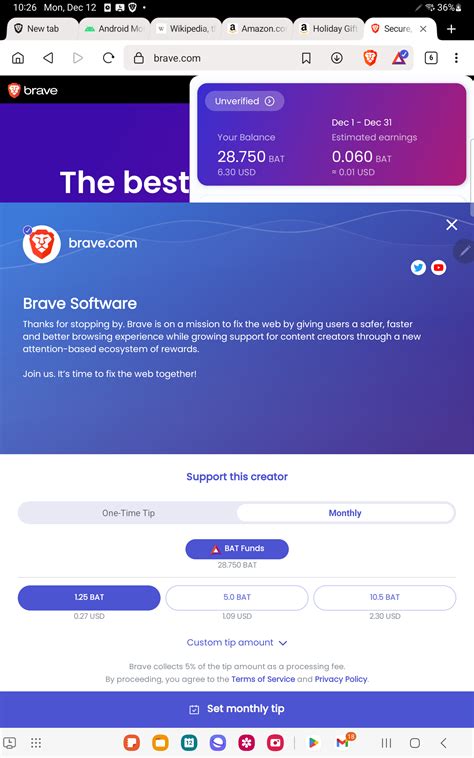 `support This Creator` Header Is Not Shown In The Tipping Banner · Issue 26740 · Brave Brave
