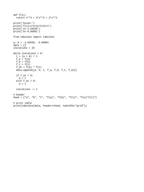 Bisection Method For Polynomial Roots Pdf