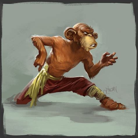 Image Result For Drunken Warrior Cartoon Monkey Character Art