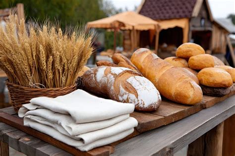 Artisan Bread And Pastries At The Local Harvest Fair Generative Ai