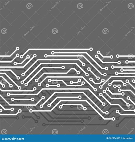 Seamless Microchip Background Vector Illustration