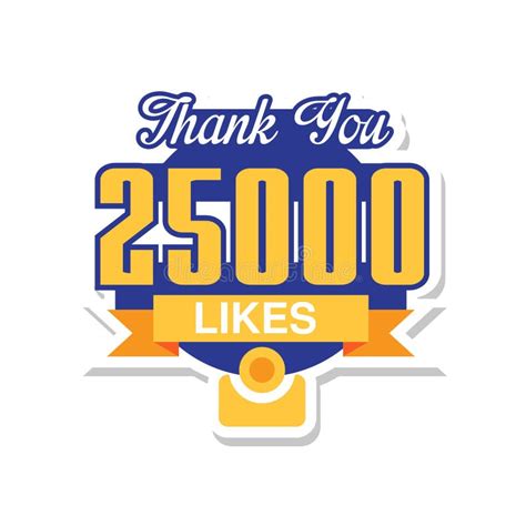 Thank You 25000 Followers Greeting Card Template For Social Networks