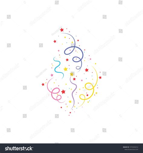 Exploding Party Popper Confetti Vector Llustration Stock Vector