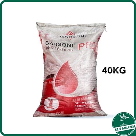 Garsoni Npk 16 16 16 Pro 40kg Nitrate Based Grow Compound Fertilizer