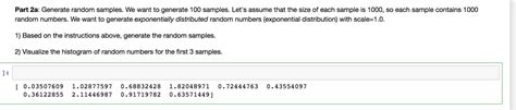 Solved Part 2a Generate Random Samples We Want To Generate