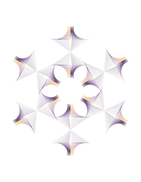 Premium Vector Geometric Flower With Colourful Lines