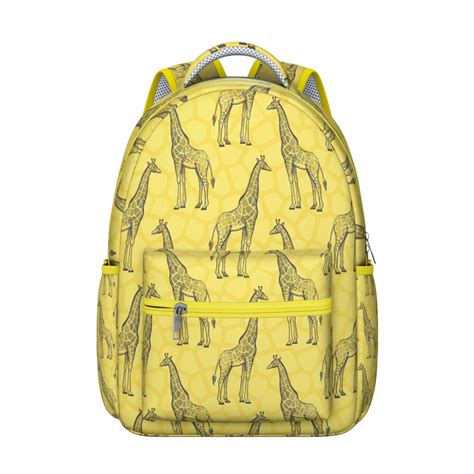 Adorable Woodland Giraffe Design School Backpack Waterproof