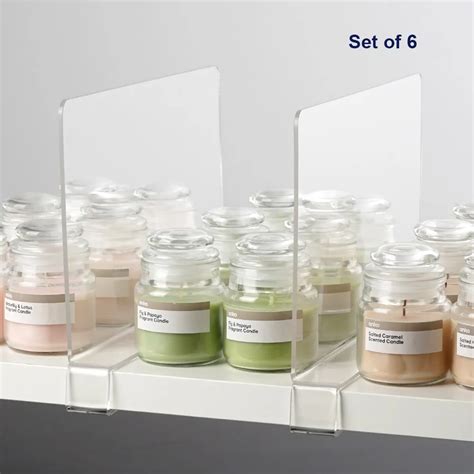 Shelf Separators Clear Acrylic Set Of 6 Ships Today
