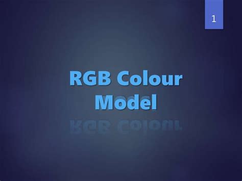Rgb And Cmyk Color Model Pptx