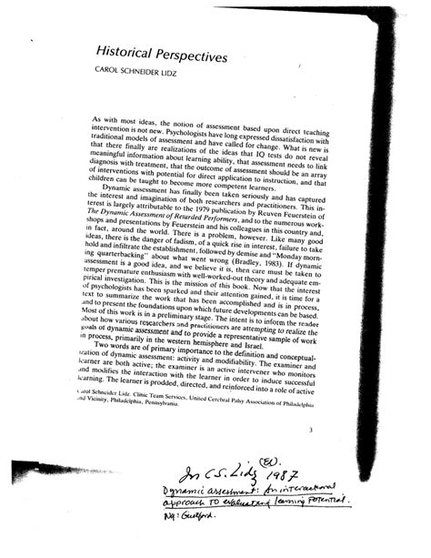 Pdf Dynamic Assessment An Interactional Approach To Evaluating Learning Potential