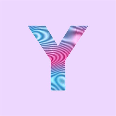 메쉬 디자인 프리미엄 벡터 일러스트 레이 션의 알파벳 Y 프리미엄 벡터