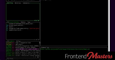 Lazygit Frontend Masters Blog