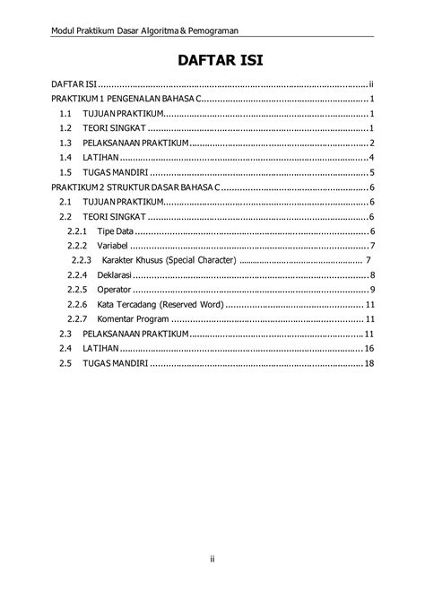 modul praktikum dasar algoritma dan pemograman pdf