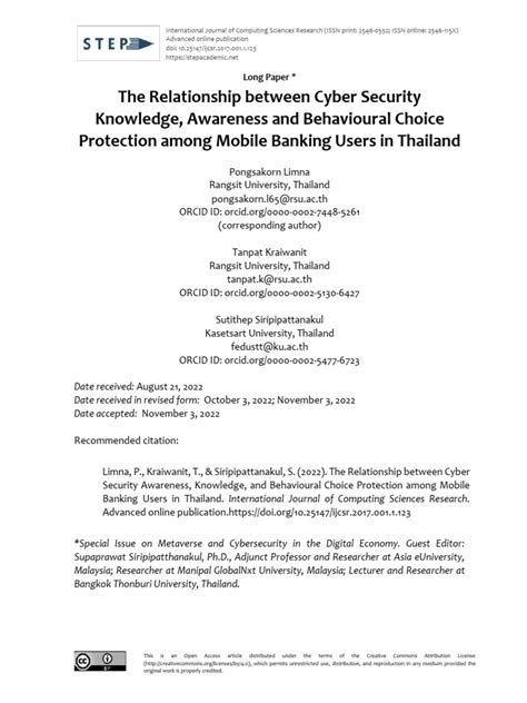 The Relationship Between Cyber Security Among Mobile Banking User In