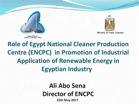Pdf Role Of Egypt National Cleaner Production Centre Encpc