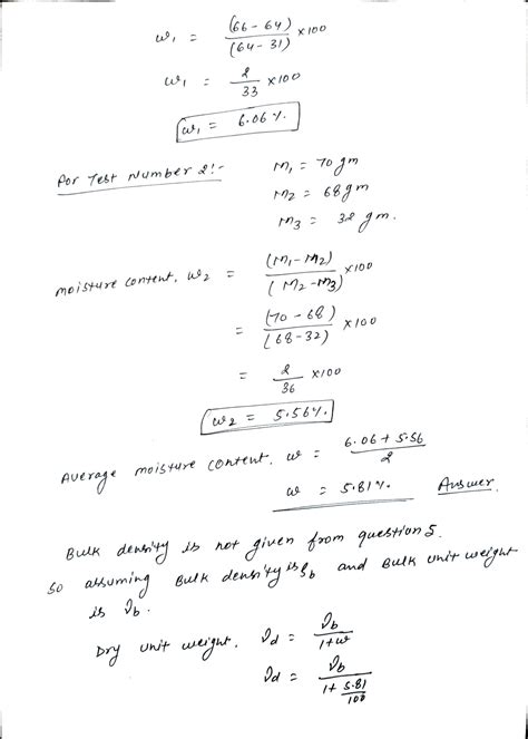 Solved Soil Sample Was Collected After Conducting In Situ Bulk Density Course Hero