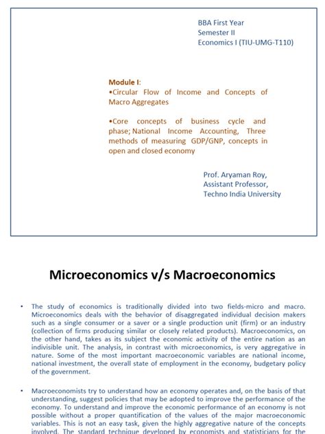 Economics Module I Pdf Recession Gross Domestic Product