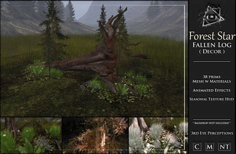 Second Life Marketplace Forest Star Pine Log Decor