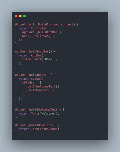 تمرین کد نویسی تمیز در فلاتر وبسایت آموزشی پروگرمینگ شو