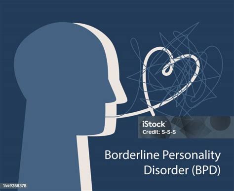 Bpd Concept Simple Icon Of The Head Of A Person With Borderline