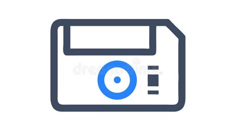 Floppy Disk Icon Representing Saving Data Or Old Technology Vector
