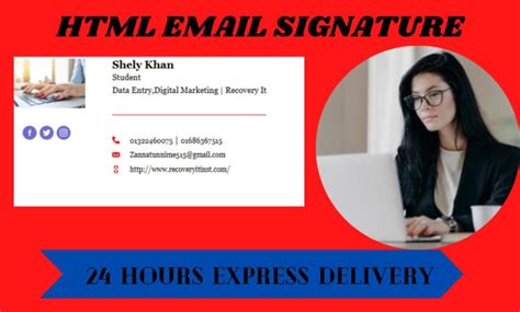 Create Email Signature Html Clickable Html Email Signature By