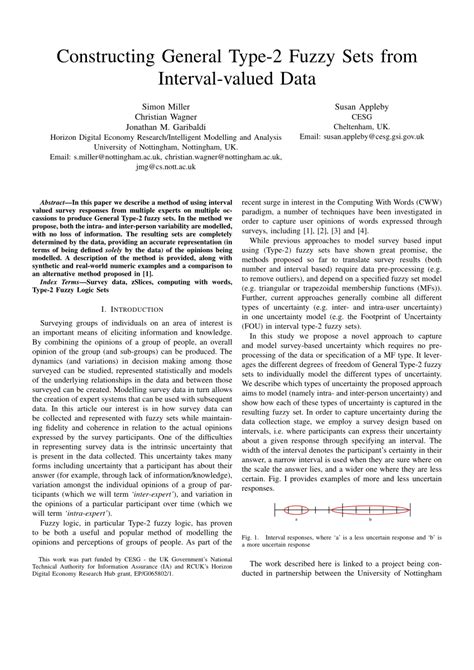 Pdf Constructing General Type 2 Fuzzy Sets From Interval Valued Data