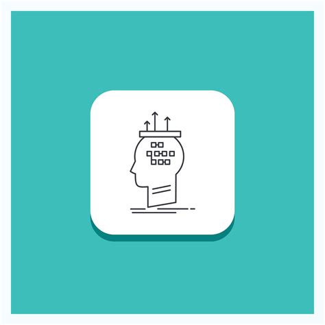 Round Button For Algorithm Brain Conclusion Process Thinking Line
