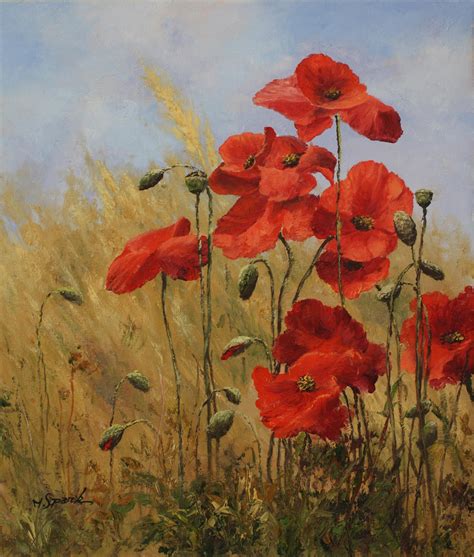 Large Canvas Painting Of Poppies