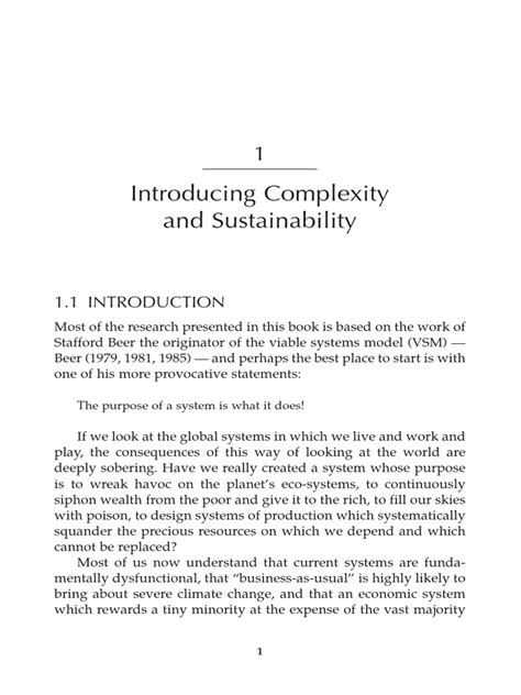 A Complexity Approach To Sustainability Pdf
