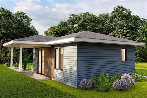 1 Bedroom Single Story Adu Cottage With Front Porch And Covered Patio