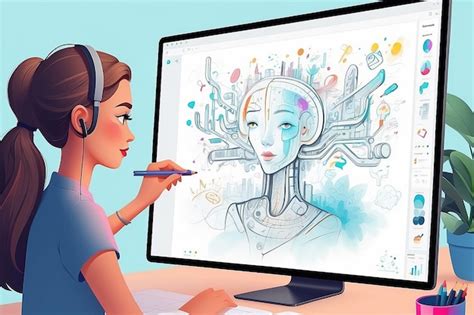 Premium Photo Aipowered Creative Support Enhancing Digital Illustration