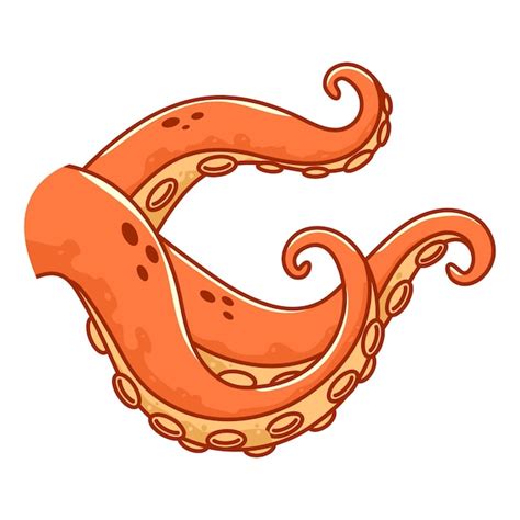 Premium Vector Octopus Tentacles Vector Cartoon Illustration Isolated On A White Background