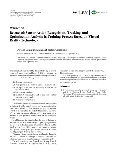 Pdf Retracted Sensor Action Recognition Tracking And Optimization
