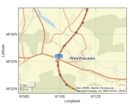 Geoplot Plot Line In Geographic Coordinates Matlab Mathworks United Kingdom