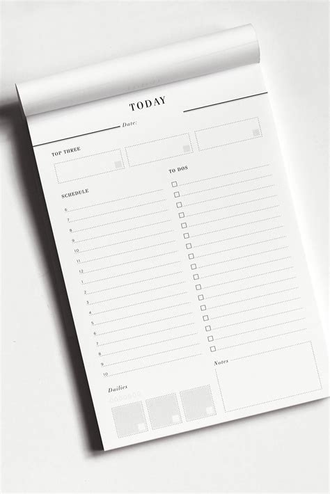 Daily Desk Pad Minimal To Do Notepad Daily Planner Notepad Etsy UK