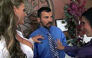 Office Worker Gets A Lesson In Group Sex With His Honey Bosses SEXTVX COM