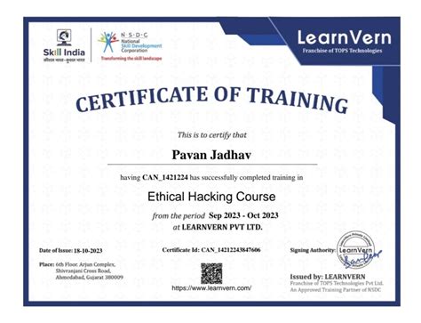 Pavan Jadhav On Linkedin Ethicalhacking Cybersecurity Nsdc