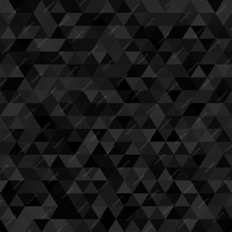 Premium Vector Black Dark Triangular Seamless Texture